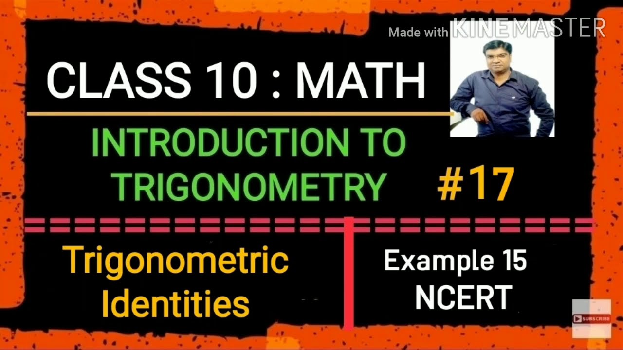 Class 10 MATH | Trigonometry | Example 15 NCERT | Vdo 17 - YouTube