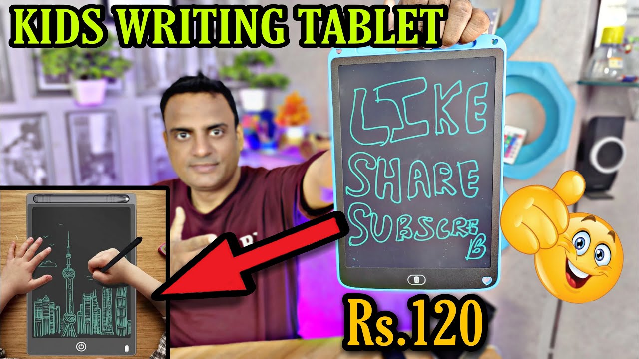 12" LCD Writing Tablet of environmental protection - YouTube