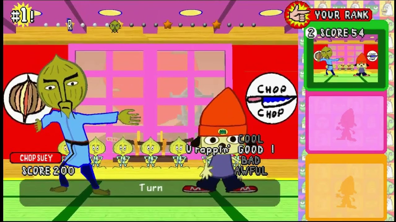 PaRappa The Rapper PSP Remake: Multiplayer Stage 1 (first ever footage ...