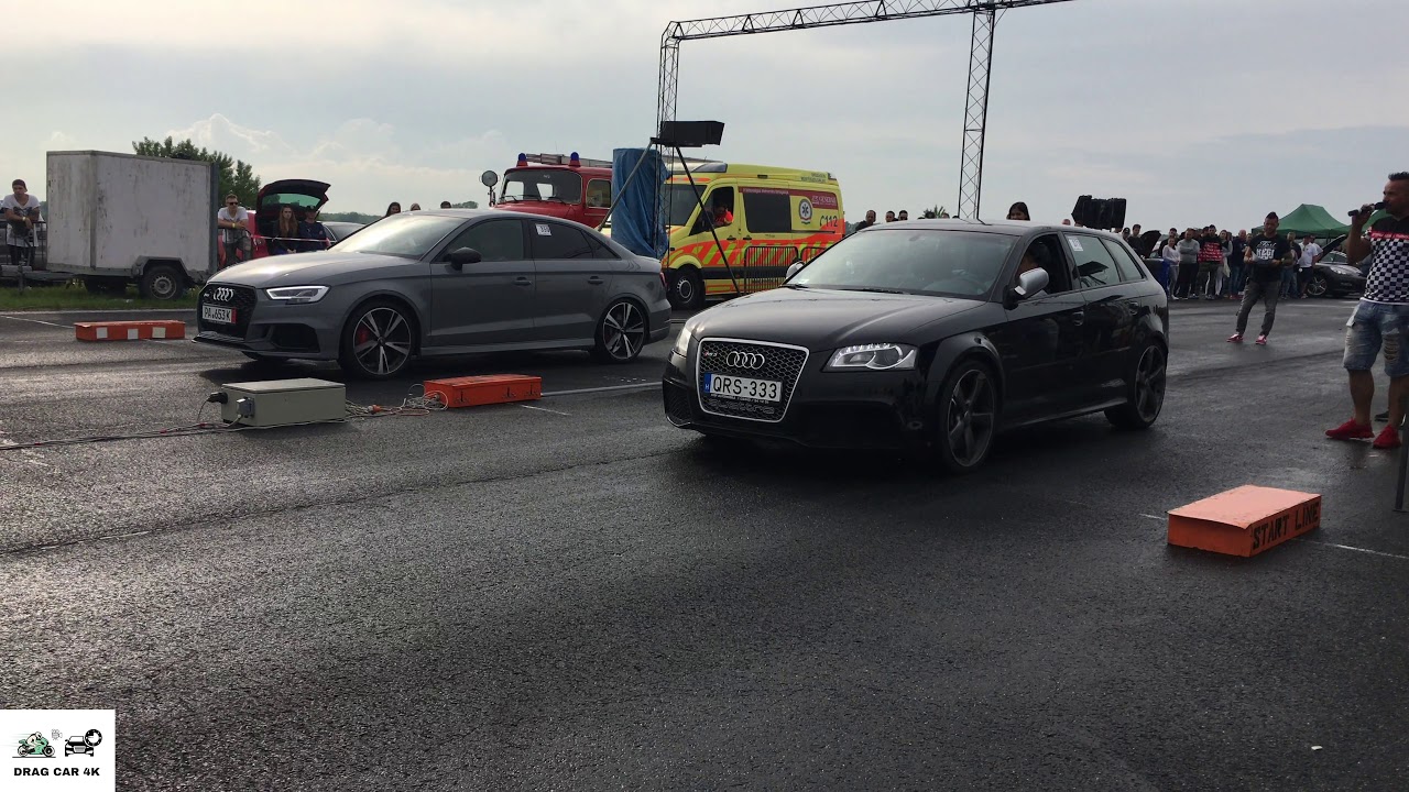 Audi RS3 vs Audi RS3 drag racing 🚦🚗💥 1/4 mile drag racing - 4K - YouTube