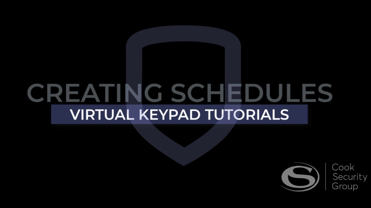Virtual KeyPad Tutorials - Creating a Schedule - YouTube