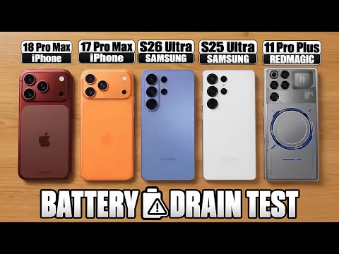 iPhone 18 Pro Max vs 17 Pro Max vs S26 Ultra vs S25 Ultra vs RedMagic 11 Pro+ Battery Drain Test 🔋⚡️