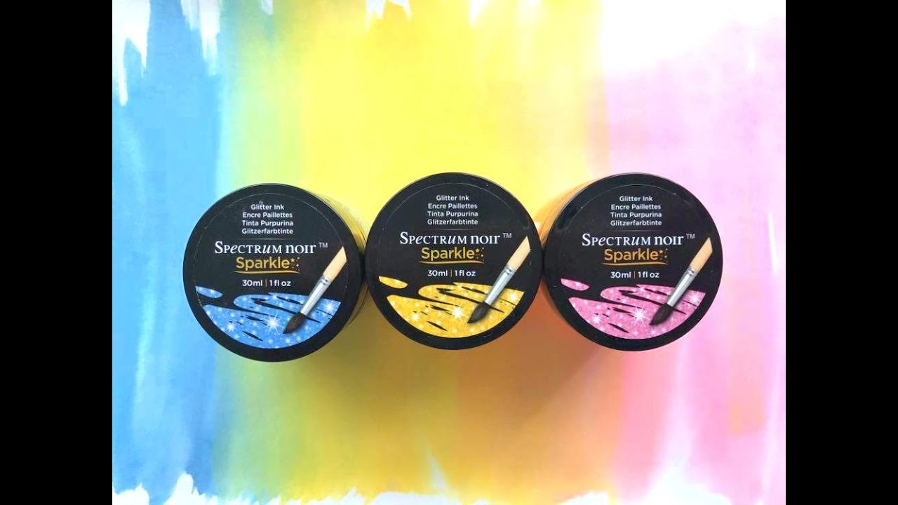 Spectrum Noir Sparkle Glitter Liquid Ink review - YouTube