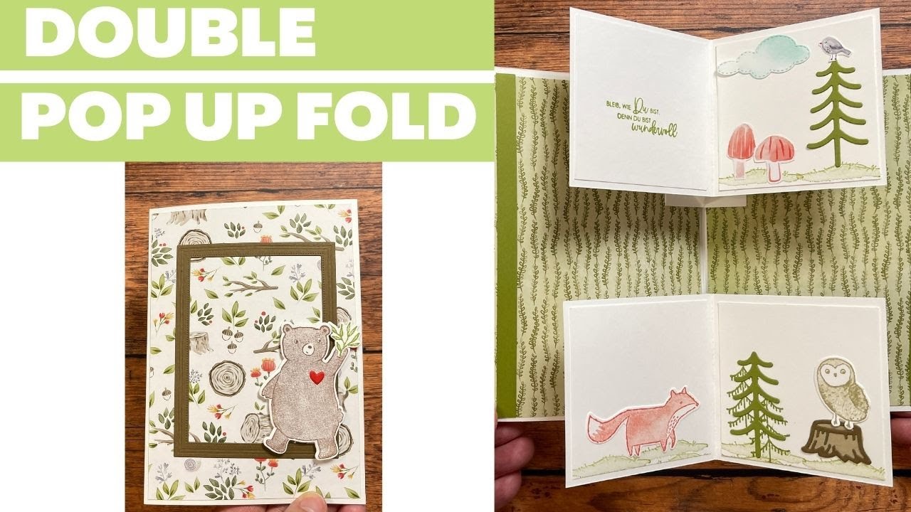 🔴Double Pop Up Fold Card--gratis Anleitung - YouTube