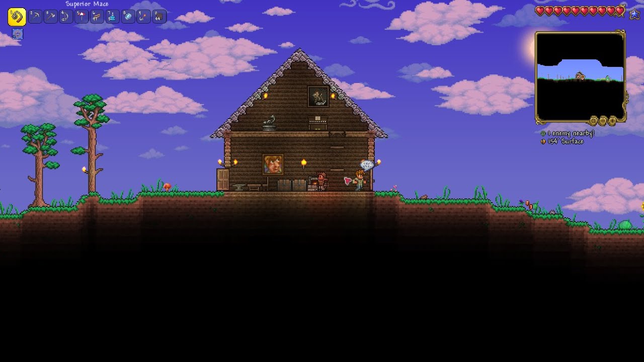 Building a roof! (terraria ep 2) - YouTube