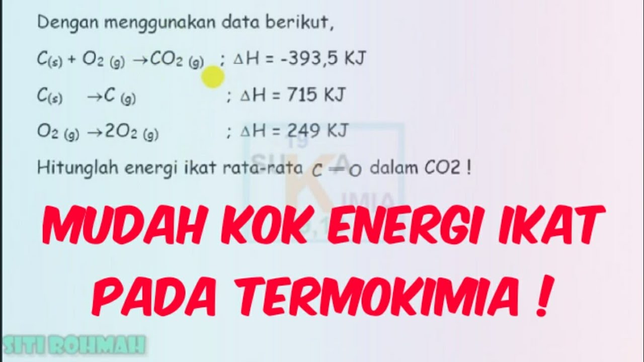 Energi ikat (Termokimia) - KIMIA SMA - YouTube