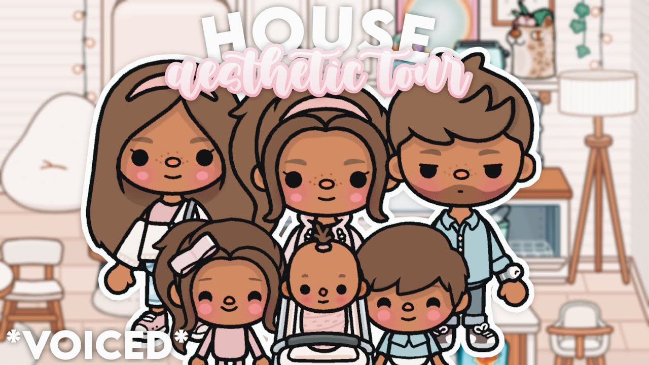 Aesthetic Spring House Tour! *BIG FAMILY* 🏡 || *With Voices* || Toca ...