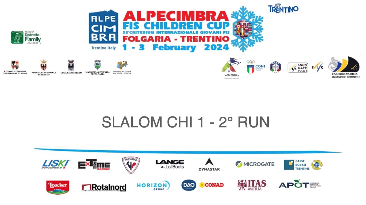 Slalom Children 1 - 2° run - ALPECIMBRA FIS CHILDREN CUP 2024 ...