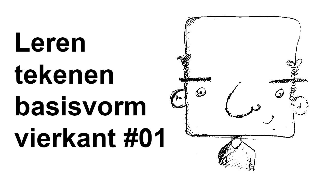 Leren tekenen met potlood | Basisvorm vierkant #01 - YouTube
