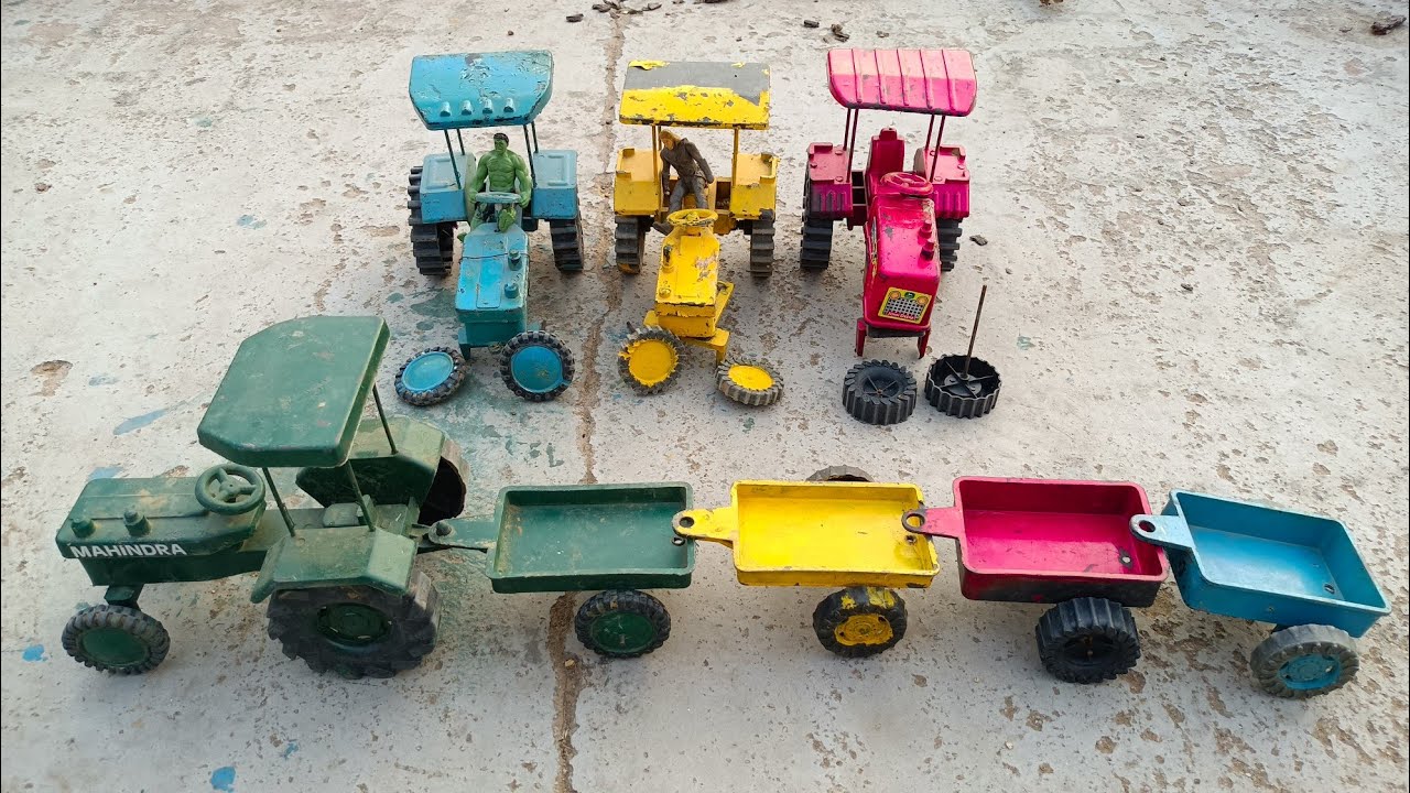 Mini tractor ke taiyer kharab ho gaye || tractor Wala cartoon video ...