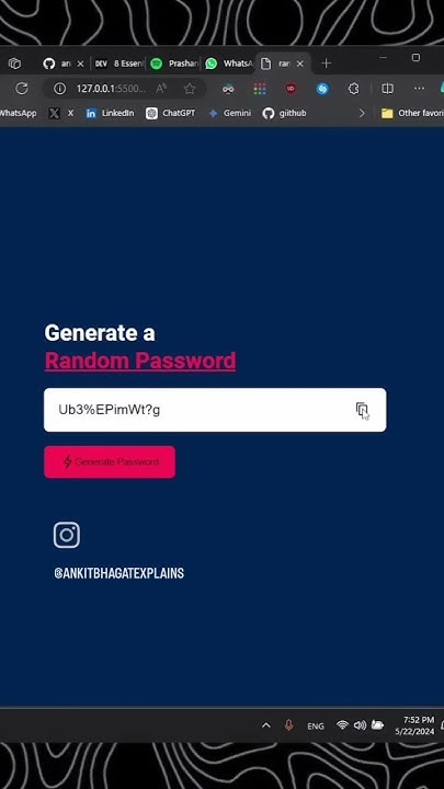 Password Generator 🚀 Android Coder Python Codeing Backend Programming Javascript Code
