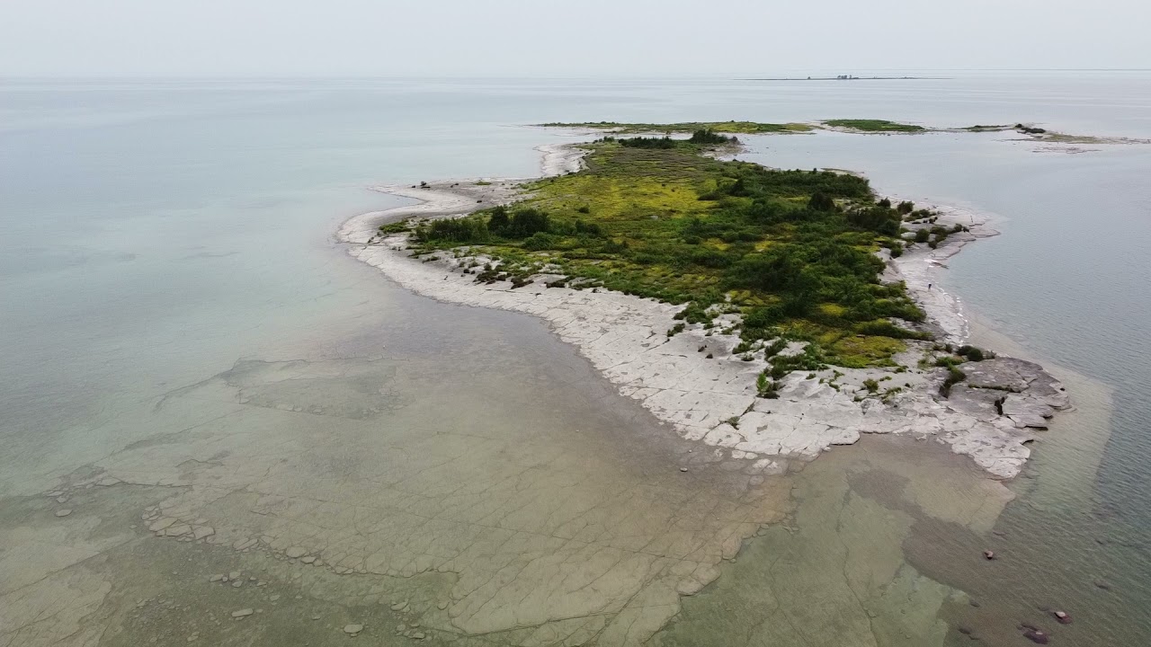 Limestone Islands Provincial Park, Georgian Bay Canada drone footage ...