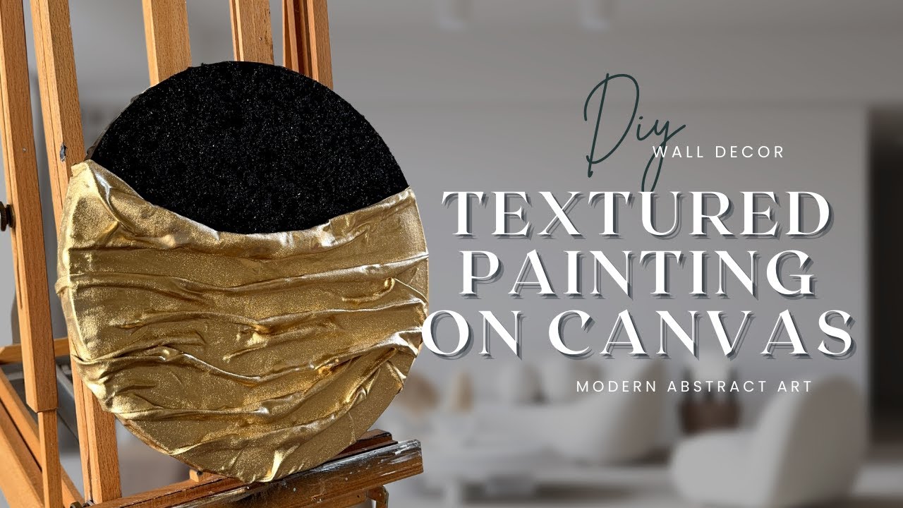 How to create metallic texture painting / DIY textured art tutorial ...
