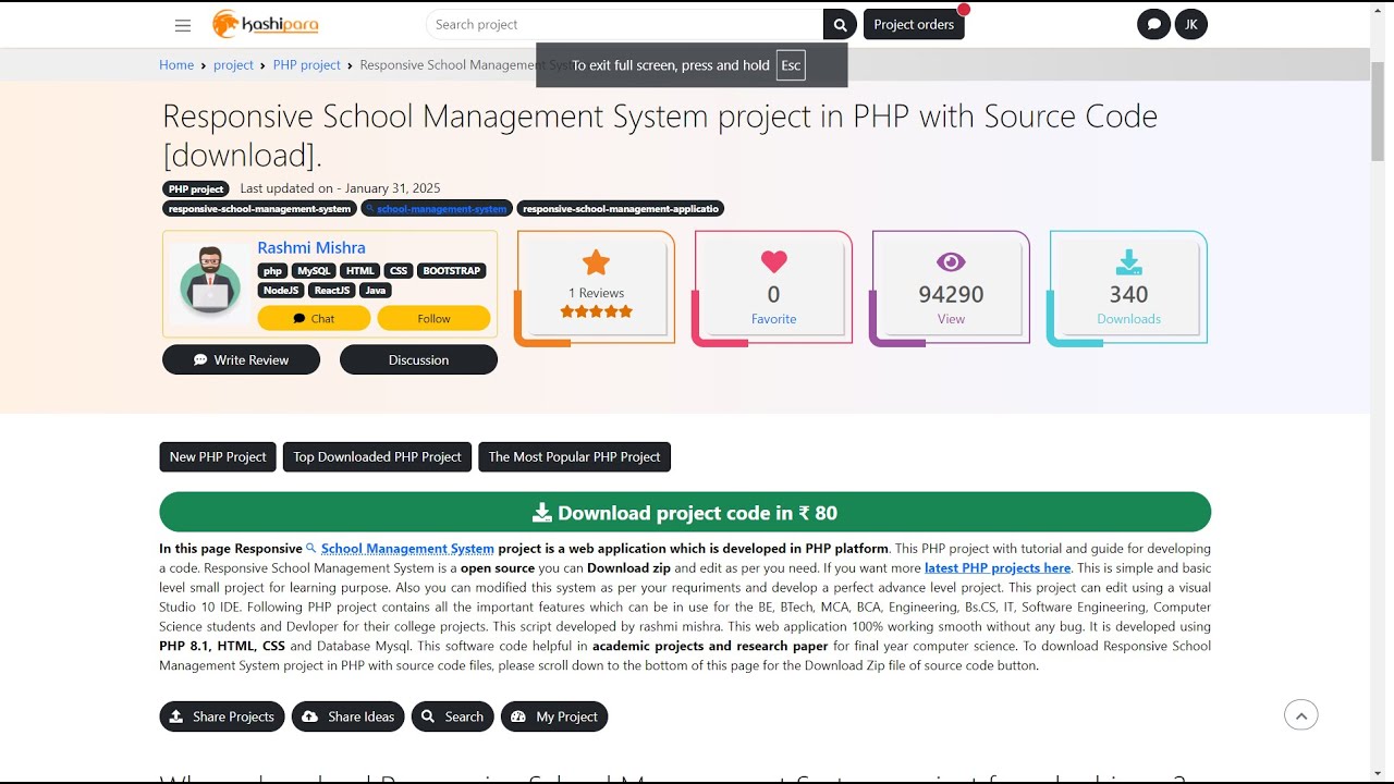 12362 Responsive School Management System project in PHP with Source ...