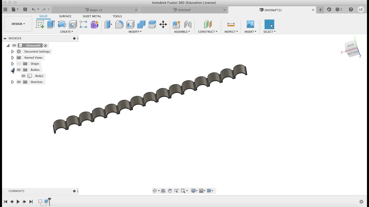 Creating "Elastic Fabric" Loops in Fusion 360 - YouTube