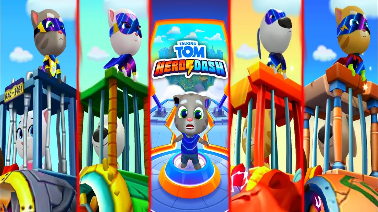TALKING TOM HERO DASH | ALL SUPER HEROES ~ LIGHTNING COLOUR SUIT ...