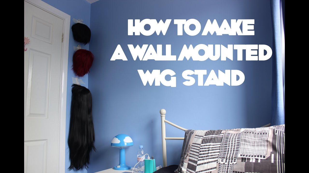 How to make a wall mounted wig stand - YouTube