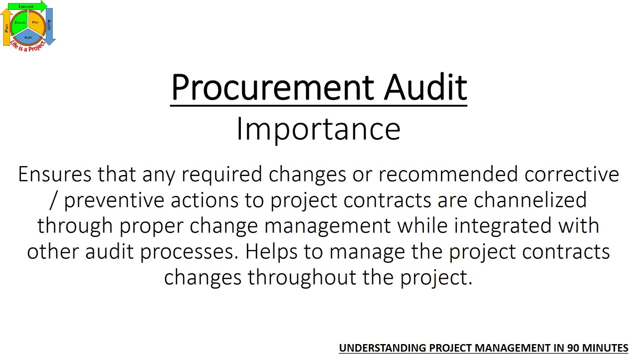 41 Procurement Audit Understanding Project Management in 90 Minutes ...