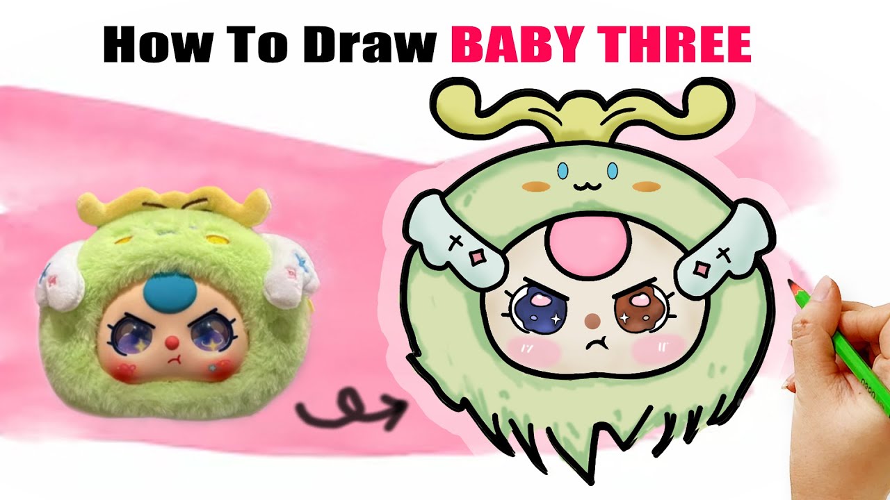 How to draw baby three 12 zodiacs| How to draw baby three #babythree ...