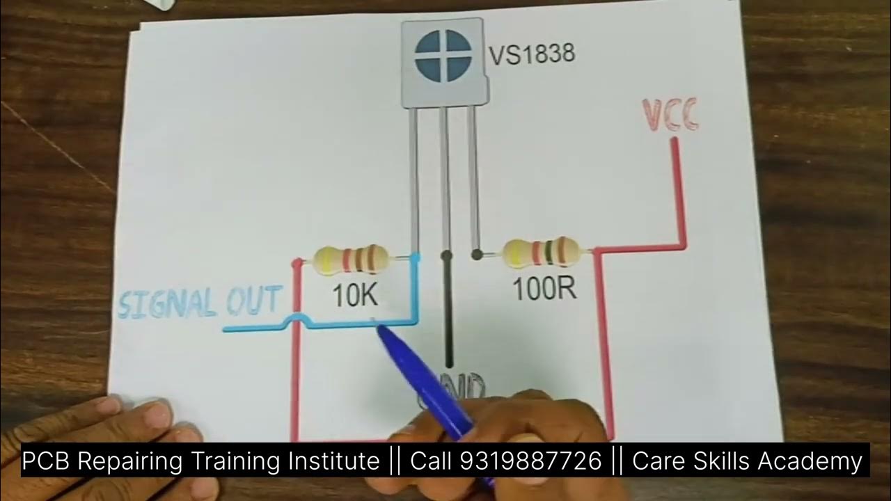How to different ir receiver tyape Tsop. 1736 and tsop. 1838 || PCB Repairing Course - YouTube