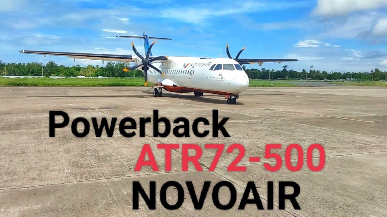 Aircraft Powerback / ATR72-500 / NOVOAIR / #Powerback #taxing #shorts ...
