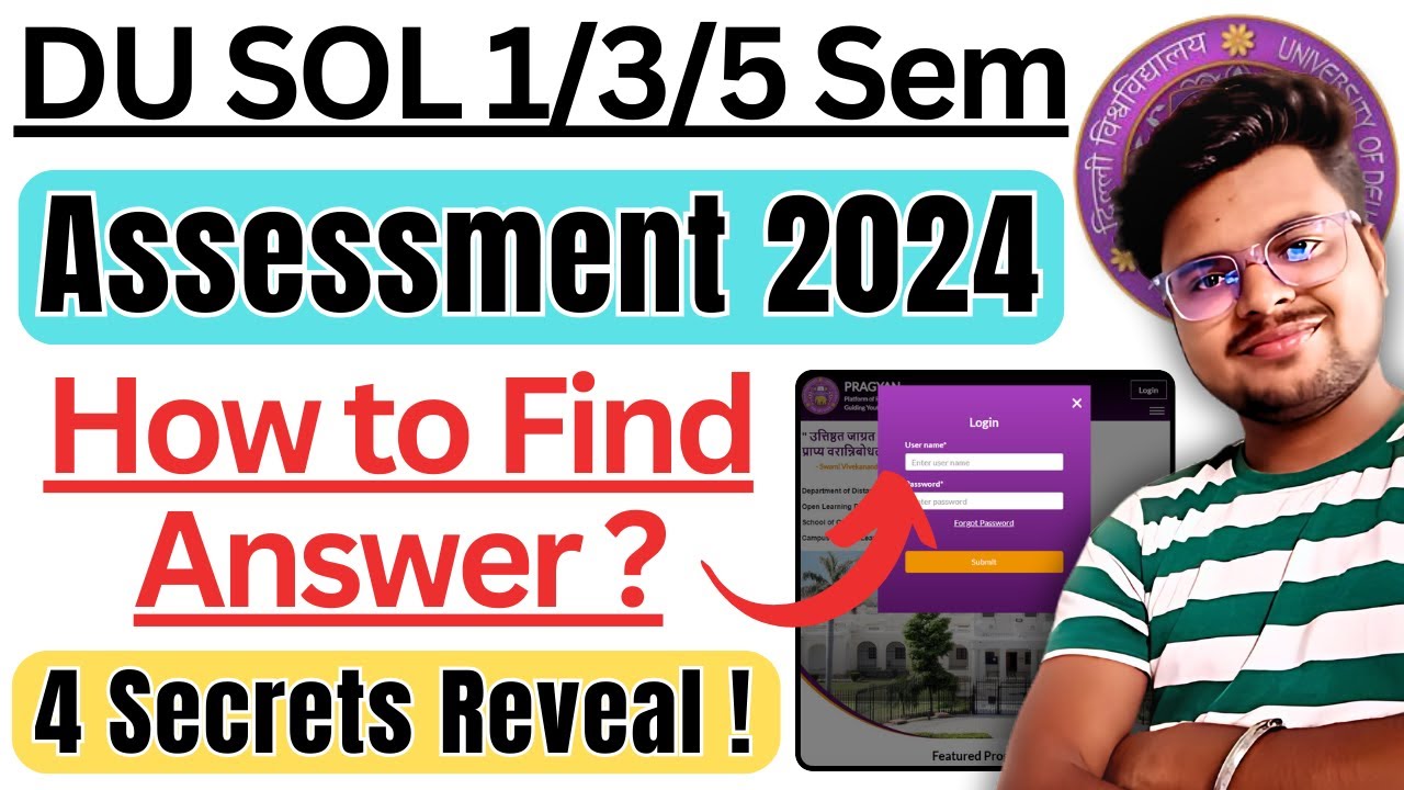 🔥 DU SOL 1st, 3rd & 5th Semester Internal Assessment 2024: How to Find ...