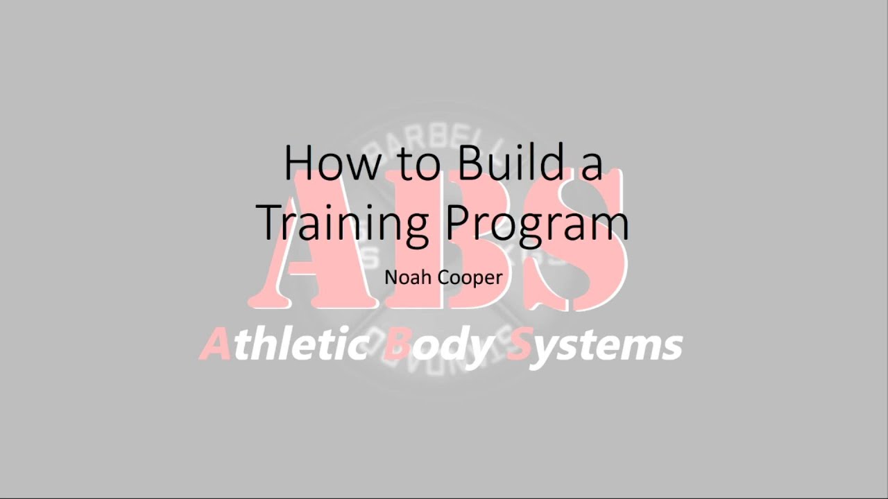 How to Build Your Own Workout Program - YouTube
