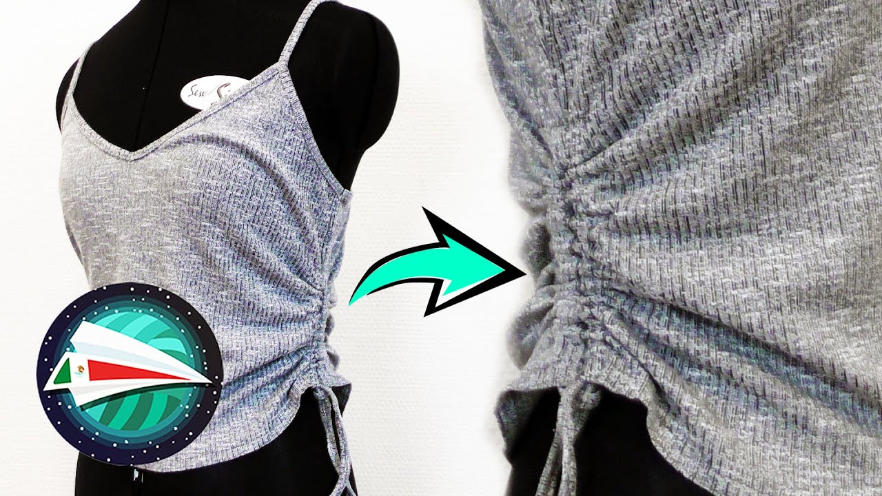 ¿Cómo hacer un frunce drapeado en una blusa o top? | Upcycling aprende ...