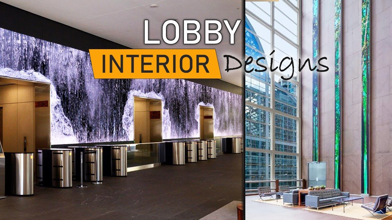 Modern Lobby Interior Design Ideas Integrated LED Display | Entrance ...