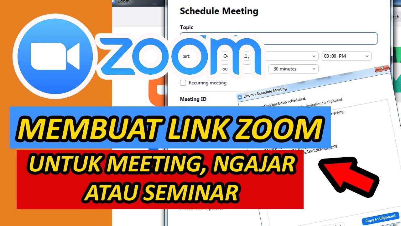 Cara Membuat Link Zoom Untuk Meeting, Ngajar dan Seminar - YouTube