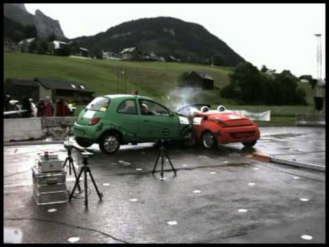 Crashtests 2007: Ford Ka fährt in die Seite eines fahrenden Ford Street ...
