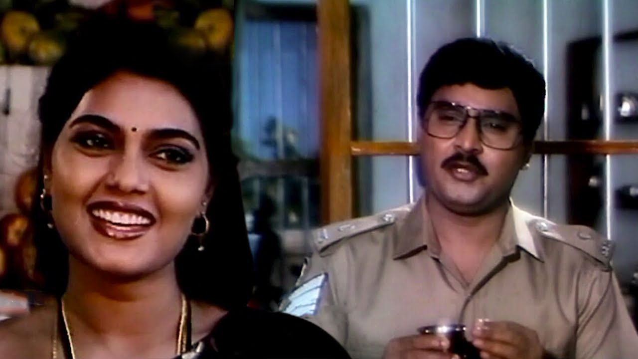 Bhagyaraj Comedy Tamil | Silksmitha Comedy Scenes | Avasara Police 100 ...