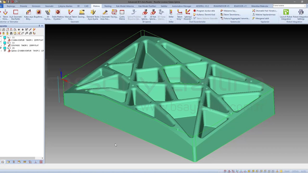 Alphacam 3D Yüzey Kalanı İşleme - YouTube