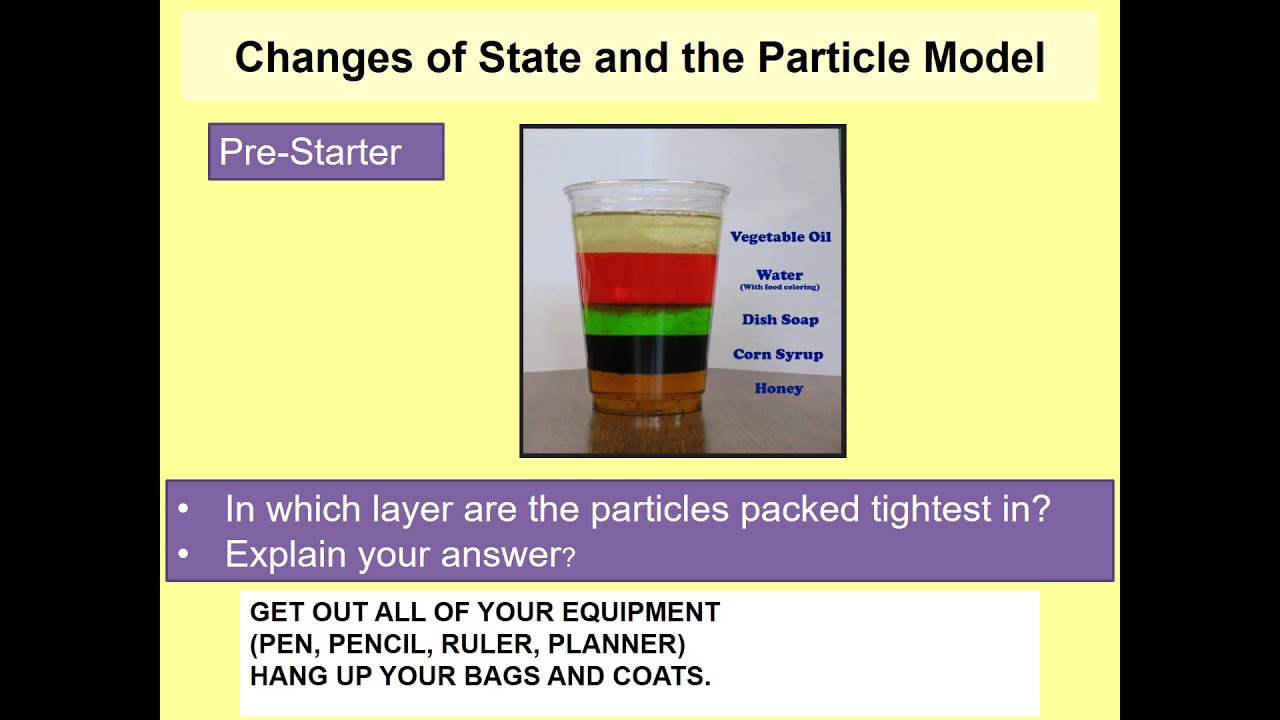 Changes of State and the Particle Model - YouTube