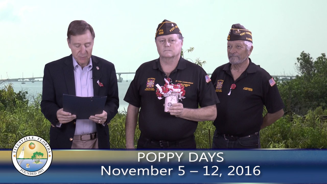 Titusville Proclamation – Poppy Days - YouTube