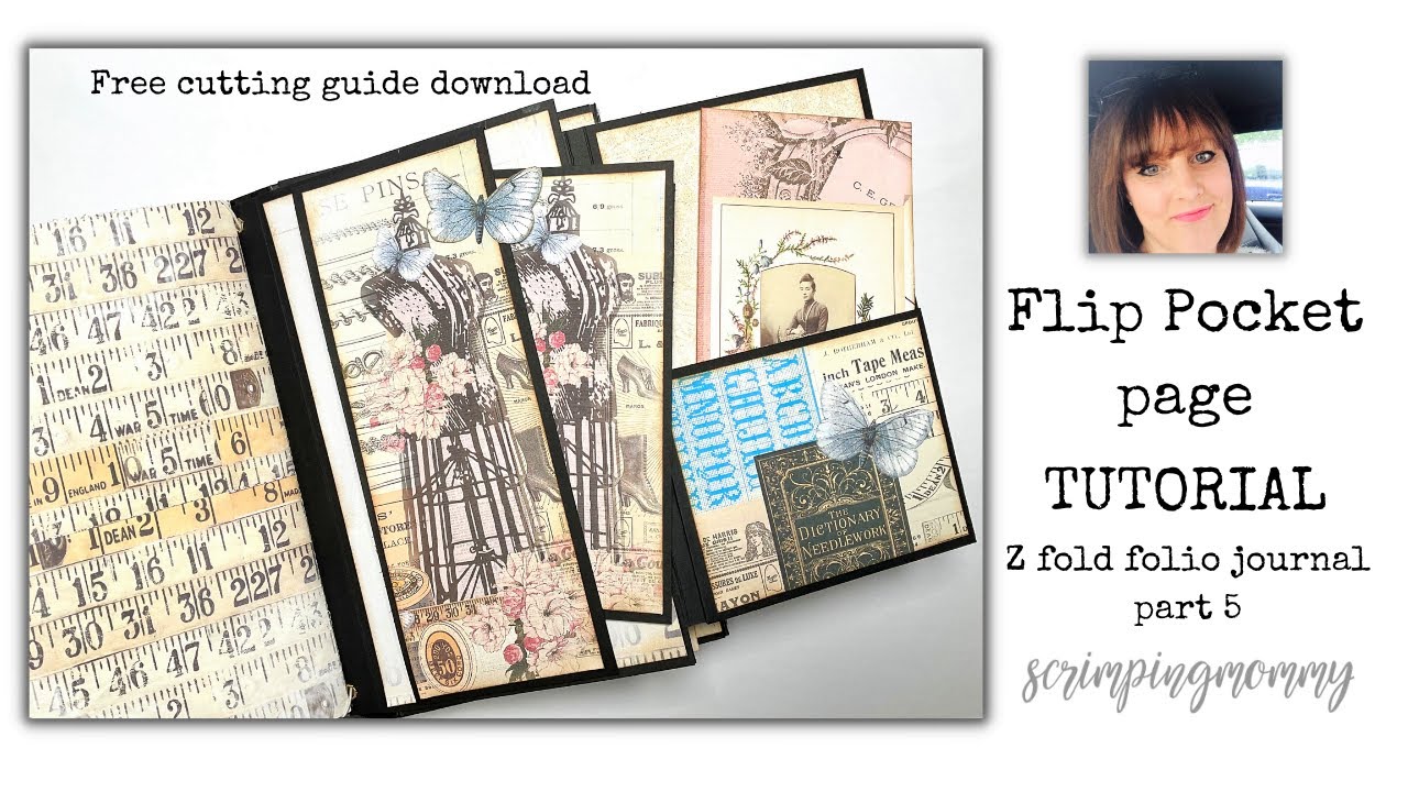 Pocket flip page TUTORIAL Z fold folio part 5 - YouTube