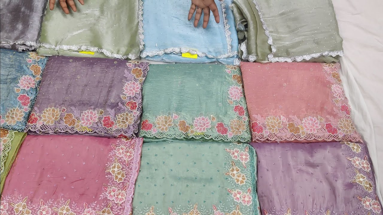 Tissue Georgette CutWork Sarees ||LGC|| To Order:9014298777.# ...