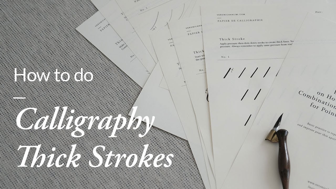 Learn To Do Calligraphy Thick Strokes | How to - YouTube