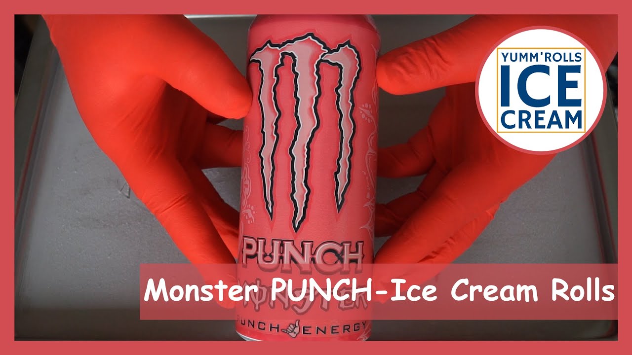 Monster Punch Energy - Ice Cream Rolls | How to make Ice Cream Rolls ...