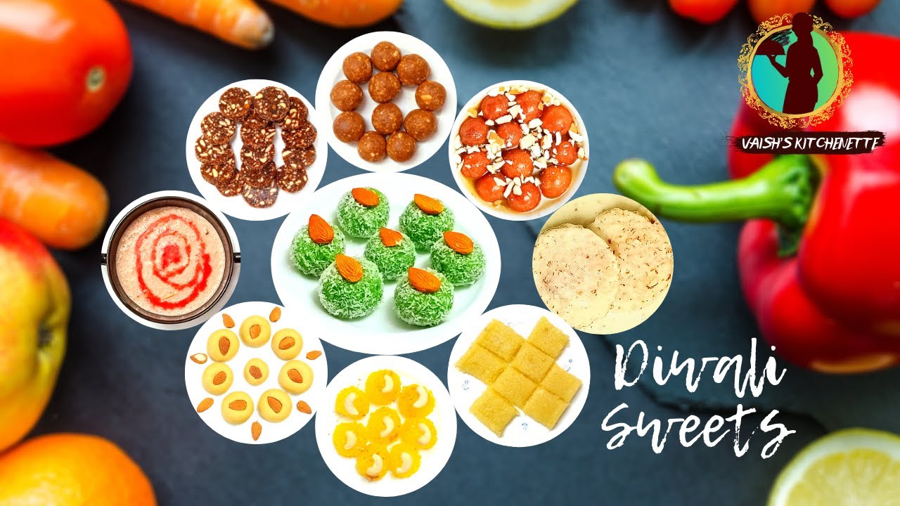 Diwali Sweets|Sweet Recipes|Healthy Sweets|Deepavali Sweets|9 varieties ...