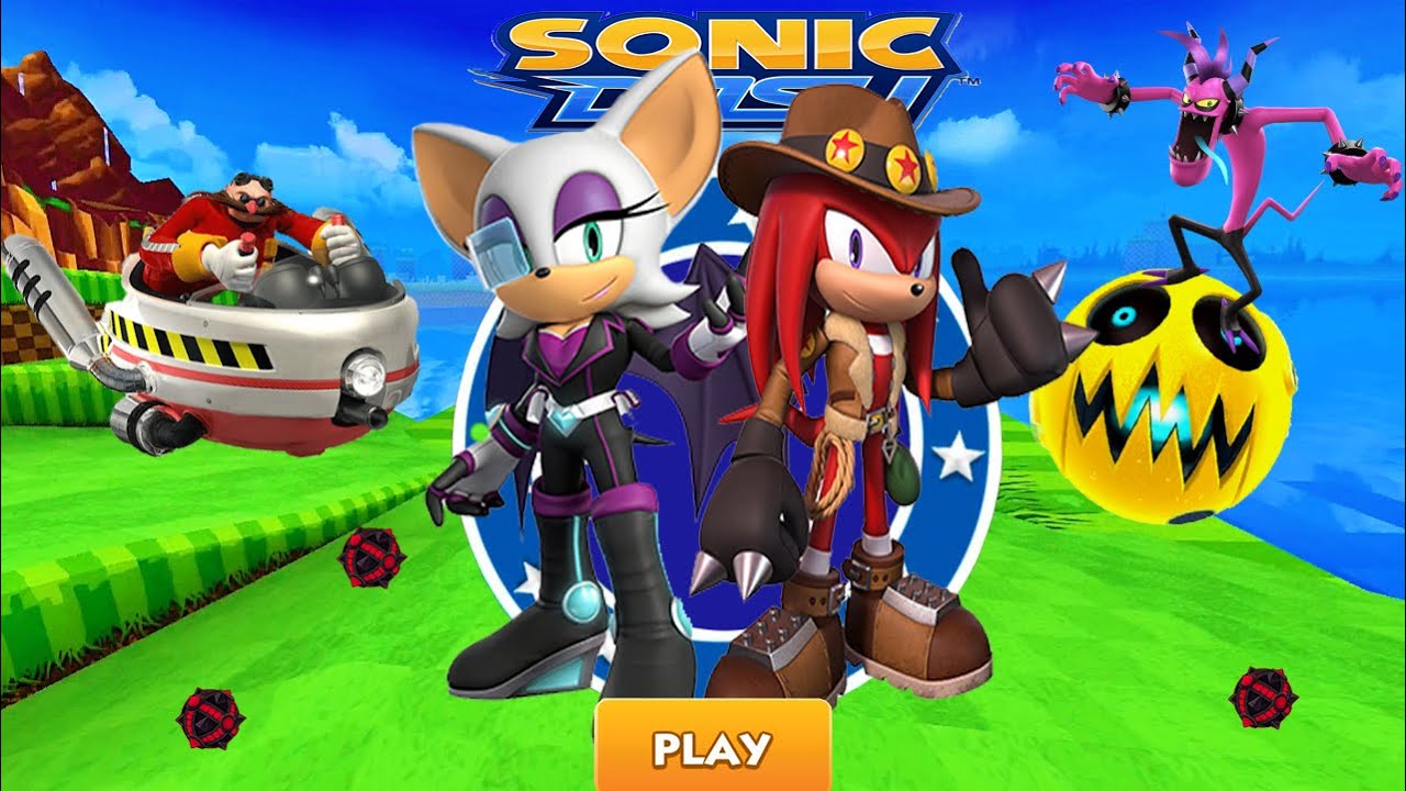 Sonic Dash - Elite Agent Rouge And Treasure Hunter Knuckles Vs Boss ...