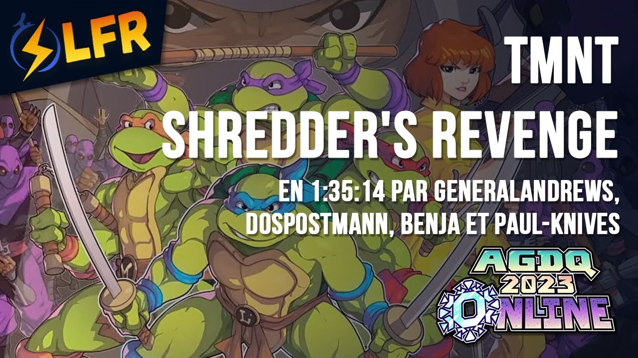 TMNT Shredder's Revenge en 1:00:24 (Co-op 2v2 Any% Arcade Chill Race) [AGDQ2023] - YouTube