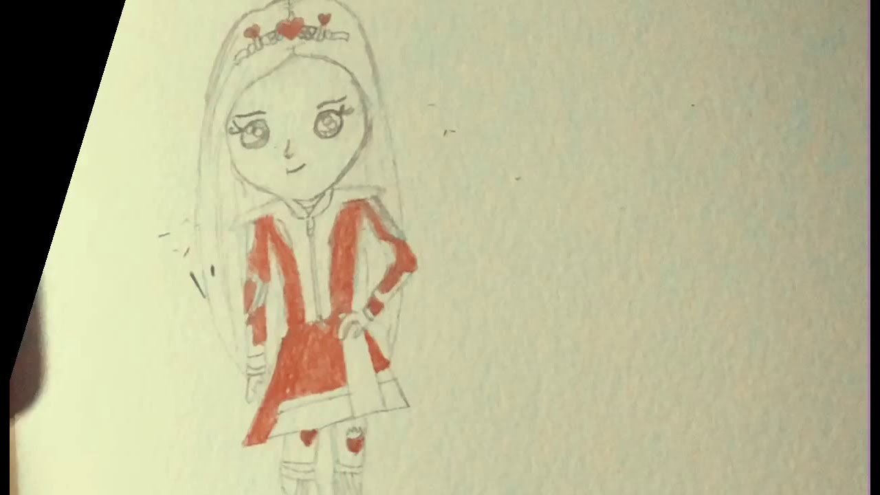 Drawing Evie from Descendants - YouTube
