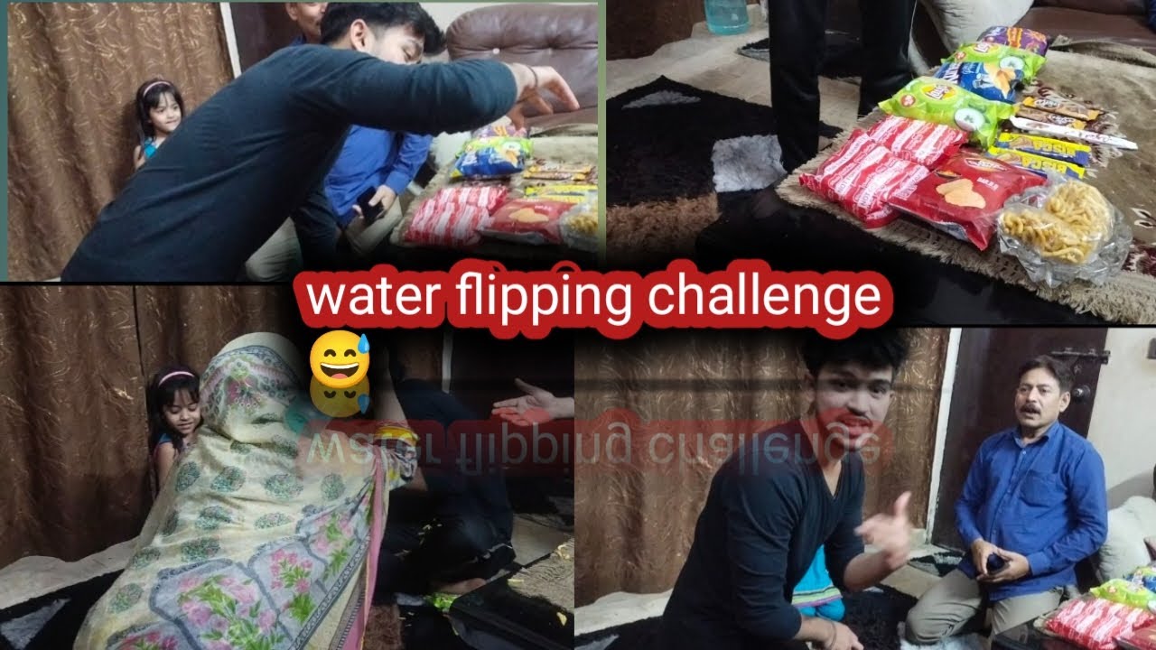 Aj mujha mana na mara game mai hi 🤪😅 || water flipping challenge|| water bottle flip challenge ...