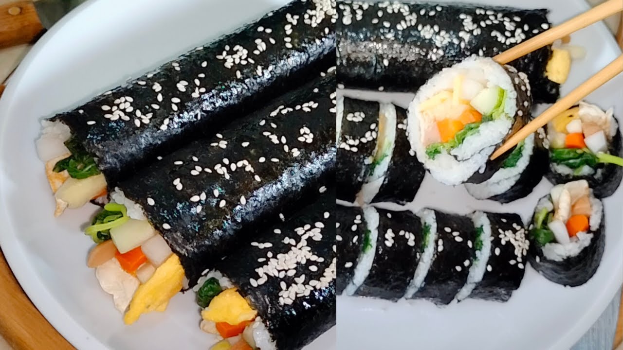 EASY RECIPE KOREAN KIMBAB | GistRecipe | KIMBAB # 14 - YouTube