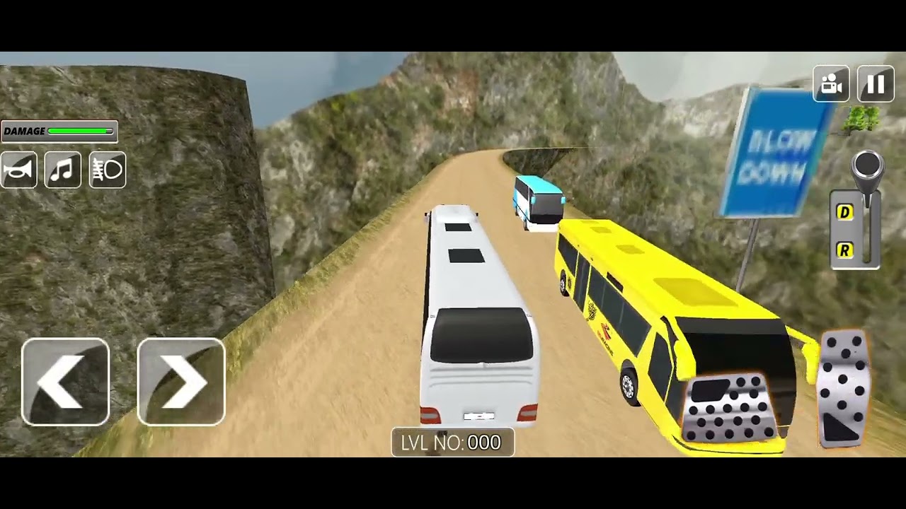 hard driveing works Bus simulator game ultimate mount area road danger ...