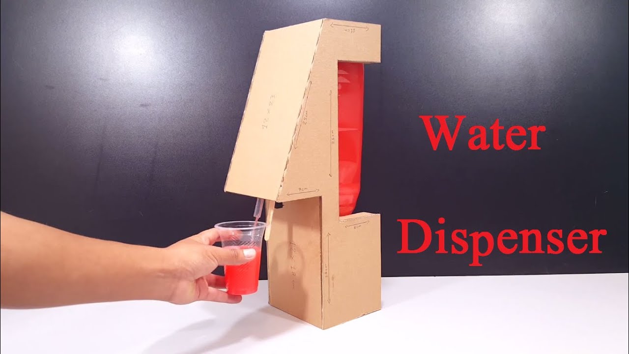 Homemade Water Dispenser Using Cardboard - YouTube