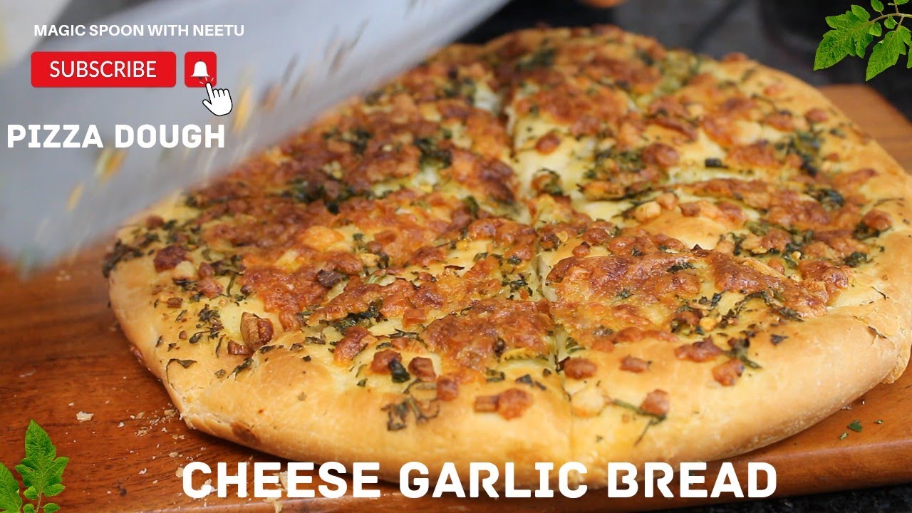 Cheese Garlic Bread recipe, Cheese, butter, garlic and herbs bread, Pizza dough recipe, easy ...