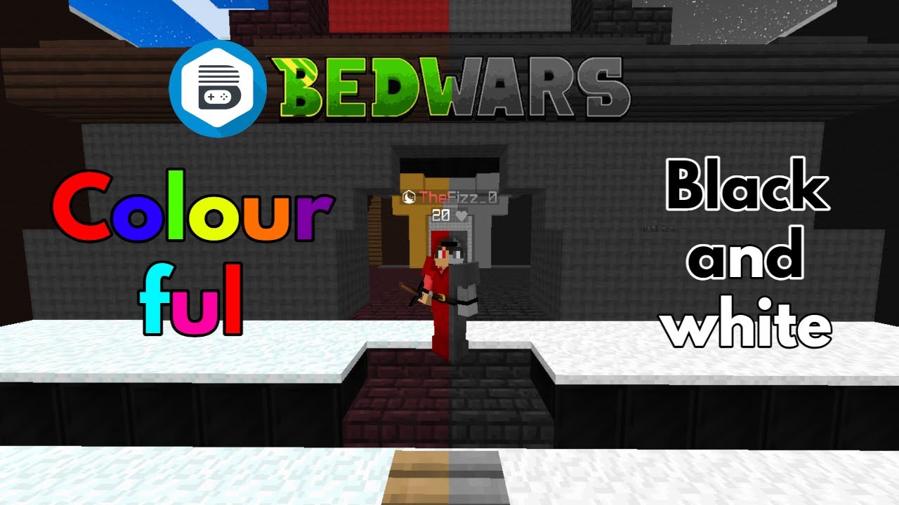 Bedwars but with a blank texture pack | Blocksmc Bedwars - YouTube