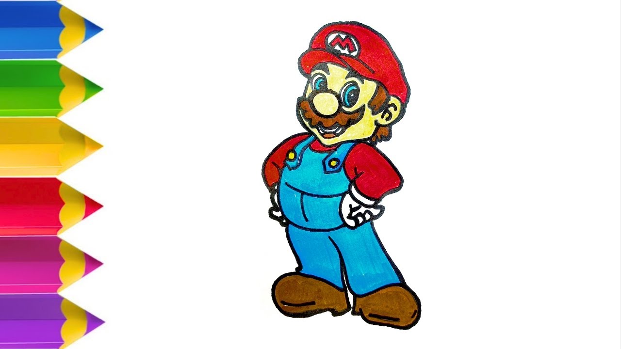 Super Mario easy drawing and coloring | for kids and toddlers #art # ...